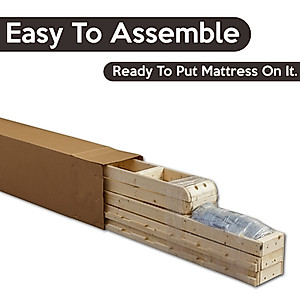 Nutan, 8-Inch Box Spring/Foundation for Mattress, Easy Simple Assembly, Strong Wood Structure, Full XL, White