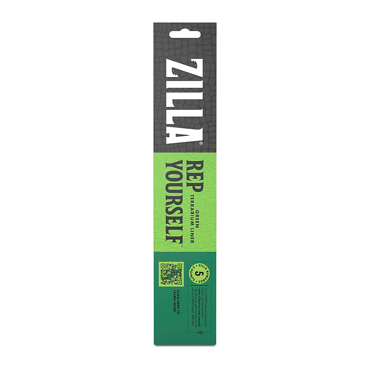 Zilla Reptile Terrarium Bedding Substrate Floor Liner, Green, 30G, 11.75" x 35.5"