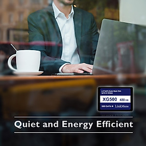 LinkMore XG500 480GB 2.5" SATA III (6Gb/s) Internal SSD, Solid State Drive, Read Speed Up to 500MB/s, 2.5 inch for Laptop and PC Desktop