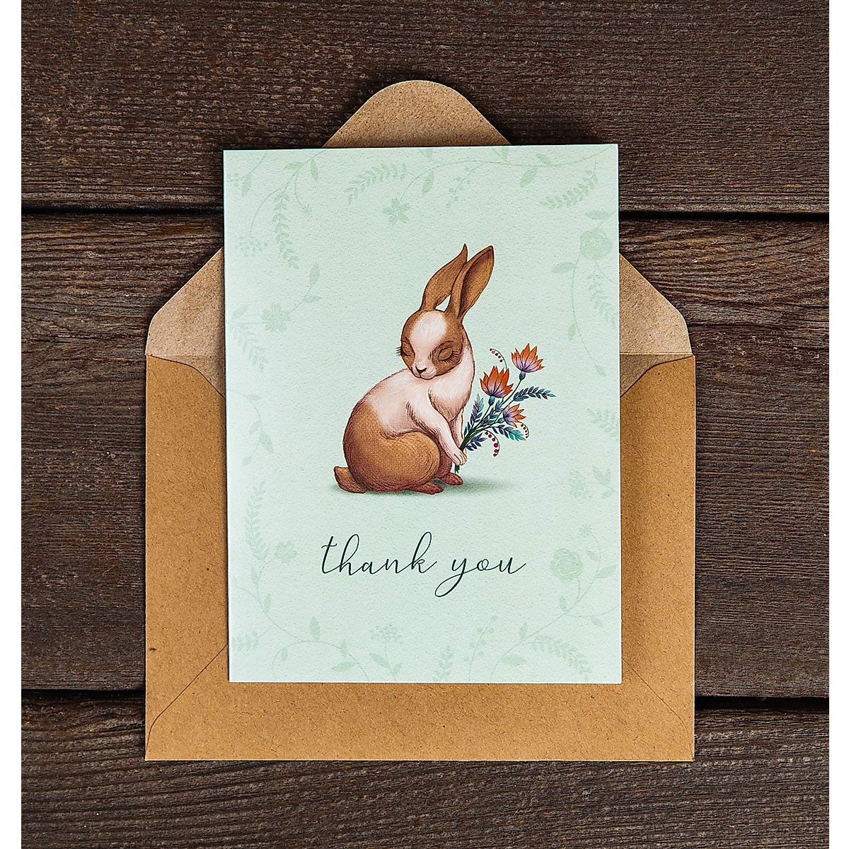 Sweetzer & Orange Woodland Animal Thank You Cards Bulk Box Set of 48 Blank Cards with Envelopes - Baby Shower Note Cards, Wedding Thank You Cards or Bridal Shower Thank you Card
