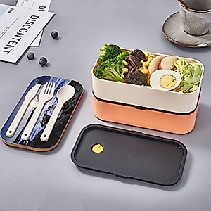 KOOLR Puerto Rico Beach Print Bento Box Adult Lunch Box With 2 Compartments Stackable For Work Picnic Leak Proof Bento Box