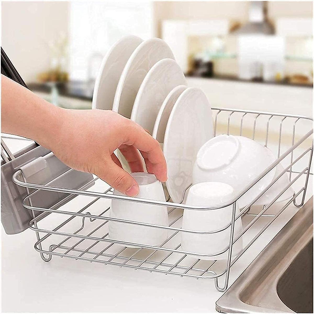 Plate Rack Kitchen Drain Shelf Multi-Purpose Storage Shelf Dish Drainers Draining Kitchen Organizer Shelf Dish Rack Pan Plate Holder