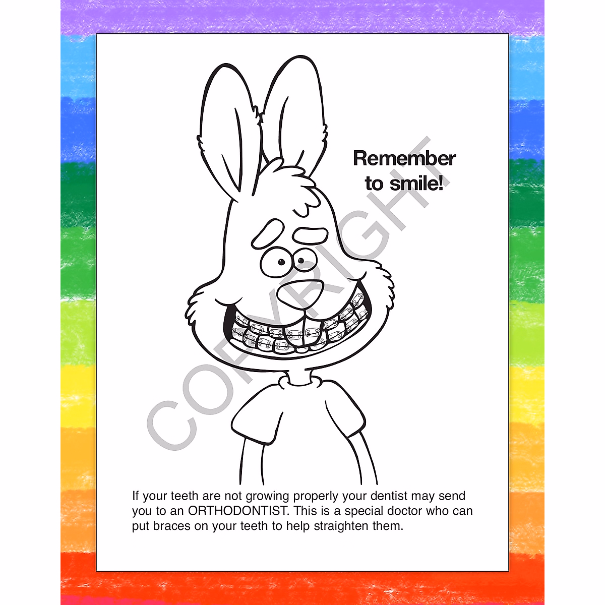 ZOCO - Always Have a Healthy Smile - Coloring Books (25 Bulk Pack, Without Crayons) - Dentist Toys for Kids - Dental Office Gifts