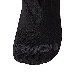 AND1 Men's Socks - Athletic Cushion Low Cut Socks (12 Pack), Size 6-12.5, Black