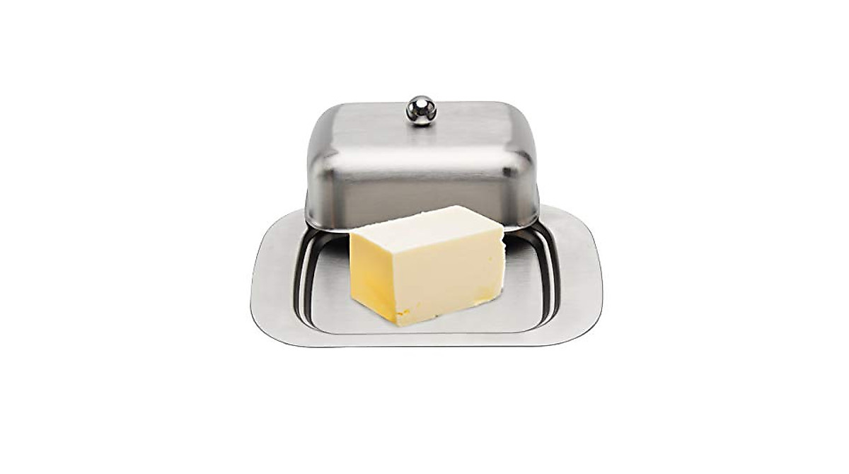 Stainless Steel Butter Dish with Lid - Elegant & Durable Storage