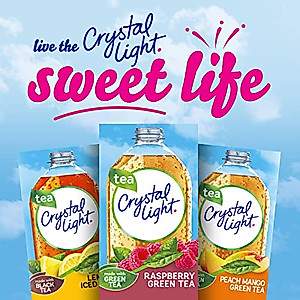 Crystal Light Sugar-Free Raspberry Green Tea On-The-Go Powdered Drink Mix 120 Count-10 Count (Pack of 12)