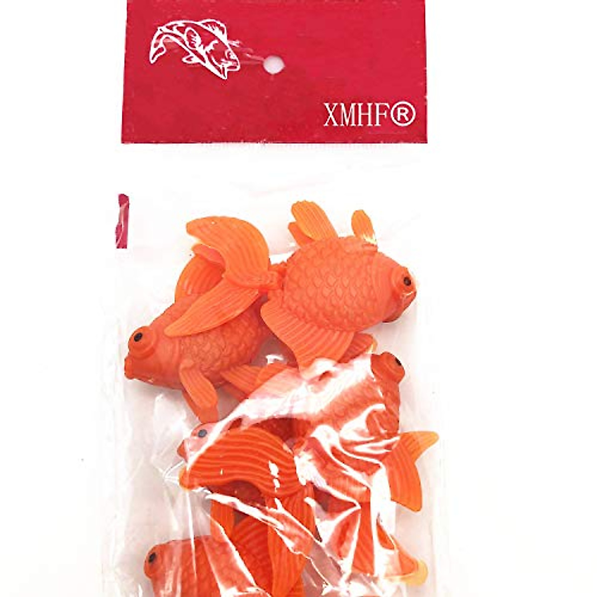 XMHF Aquarium Fish Bowl Tank Artificial Floating Plastic Orange Decor Goldfish Ornament Fish Tank Decoration 10PCS