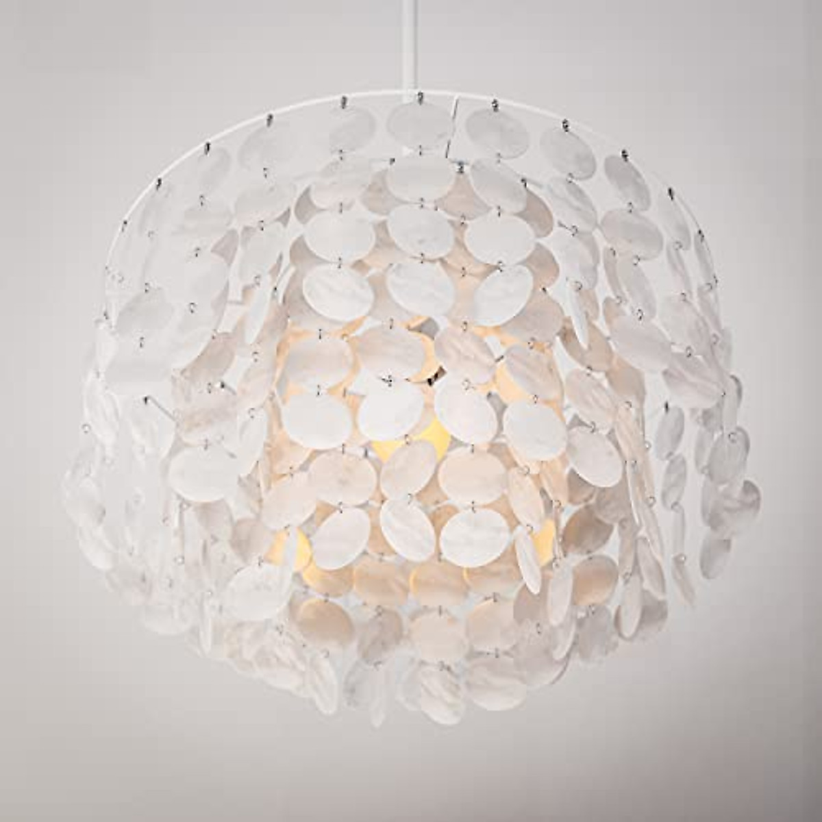 Kenroy Home 93409WH Shelley 1 Light Pendants, 20 Inch Width, White