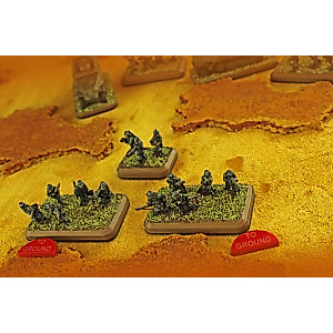LITKO to Ground Command Token Set | Gaming Aid Pieces | Compatible with Flames of War, Bolt Action, Axis & Allies | WH40K | Napoleonic | Ancients | 10 Pack (Red)