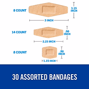 Nexcare Soft 'n Flex Bandage, Assorted Sizes, 30 Count