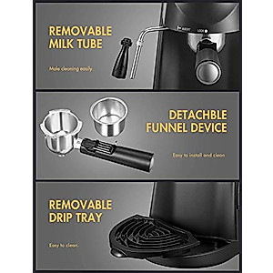 Yabano Espresso Machine, 3.5Bar Espresso Coffee Maker, Espresso and Cappuccino Machine with Milk Frother, Espresso Maker with Steamer