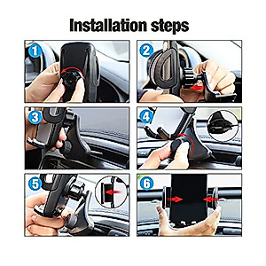 CD Slot Car Phone Mount, Universal CD Slot & Air Vent Car Phone Holder Hands-Free CD Player Car Cradle Vehicle Mount for iPhone 14 13 12 11 Pro Max XS XR SE Galaxy S22 S21 S20 S10 Android Phones