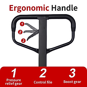 Manual Scissor Pallet Jack Truck 31.5" High Lift Hand Truck 45" Lx27 W Forks 3300lbs Capacity Pallet Lift Suitable for EU Pallet