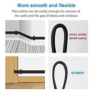 FASTSNAIL 26FT Extension Flat Charging Cable and Data Sync Cord Compatible with PS4/Xbox One Controllers, Kindle Fire, USB to Micro USB Power Cable Compatible with WyzeCam, WyzeCam V3, YI Cam etc.