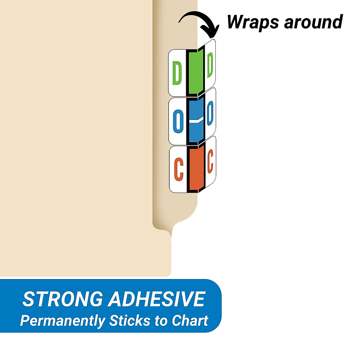 Doctor Stuff - File Folder Labels, Alphabet Letter M, TAB Products - TPAV Series Compatible Alpha Stickers, Fluorescent Green, 1" x 1-1/4", 500/Roll