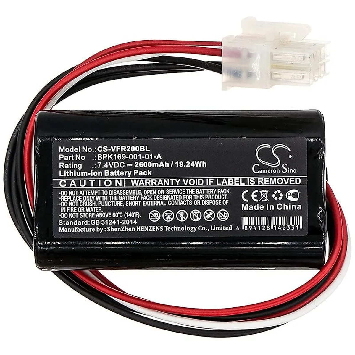 VI VINTRONS BPK169-001-01-A Battery Replacement Compatible for VERIFONE PCA169-001-01, Ruby 2, Ruby CI,