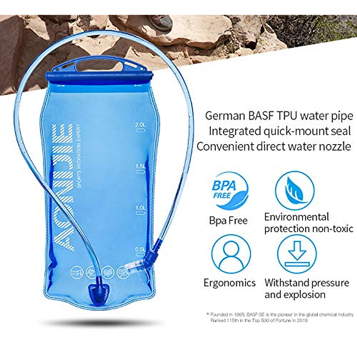 AONIJIE 1L/ 1.5L/ 2L/3L Folding Riding Running Water Bag Outdoor Mountaineering Backpack Drinking Bag (1.5L)