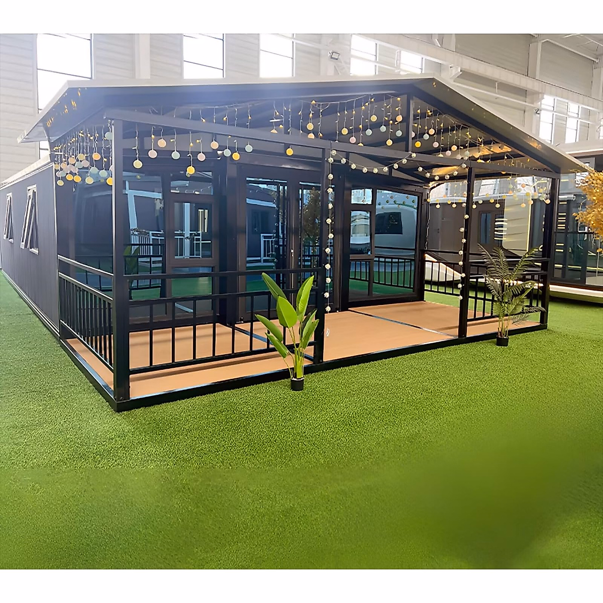 40FT Tiny Homes to Live in for Adults Customizable 1 2 3 4 5 6 Rooms,Kitchen and Bathroom，Portable prefabricated Tiny Home Garden Houses Suitable for Large Families and Commercial Offices