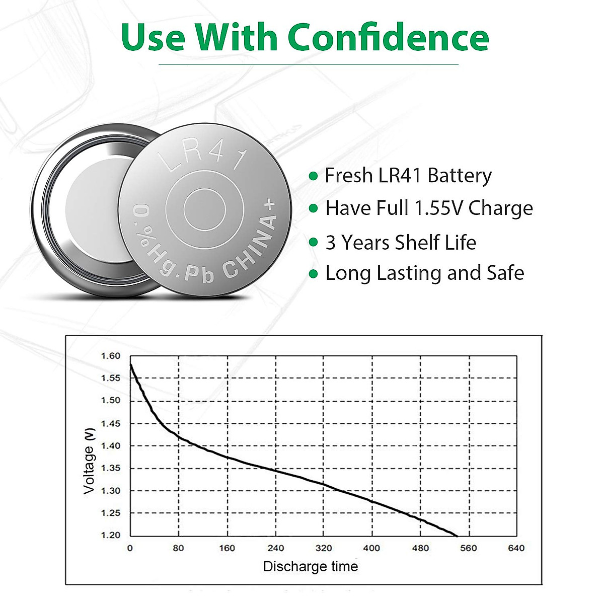 LiCB 20 Pack LR41 AG3 392 384 192 Battery 1.5V Button Coin Cell Batteries