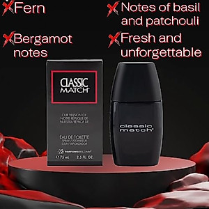 PB ParfumsBelcam Black Classic Match CM Eau De Toilette Spray, our version of a Designer EDT, 75ml.