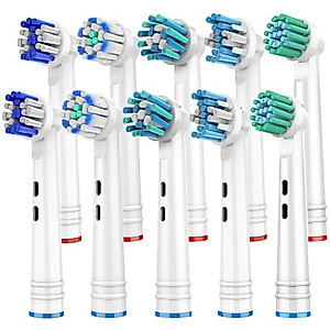 Toothbrush Heads for Oral B, 10 Pack Replacement Toothbrush Heads Medium Soft Dupont Bristles Electric Toothbrush Replacement Heads Effective Cleaning Brush Heads Refills for Oral Health