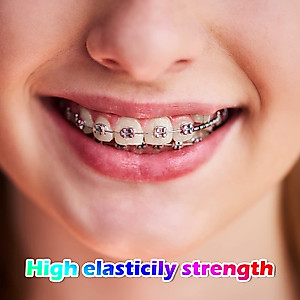 Nuanchu 2080 O-rings Multicolor Orthodontic Ligature Ties Elastic Teeth Orthodontic Ligature Rubber Bands for Braces