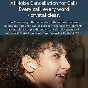 Xiaomi Redmi Buds 4 Lite TWS Wireless Earbuds, Bluetooth 5.3 Low-Latency Game Headset with AI Call Noise Cancelling, IP54 Waterproof, 20H Playtime, Lightweight Comfort Fit Headphones, White