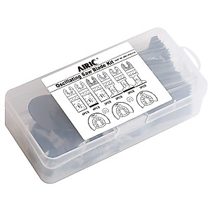 AIRIC 25 pcs Oscillating Tool Blades Kit for Wood Metal Plastic, Universal Multitool Saw Blades Quick Release, Compatible with Dewalt Bosch Dremel Rockwell, etc Brands' Tools