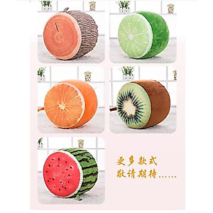 Fruit Cartoon Plush Inflatable seat seat Sofa Thickened Folding Stool Gifts for Children (Tree Stump)