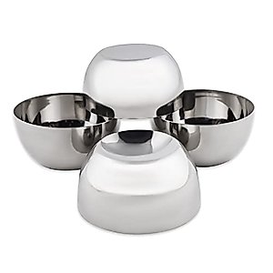 AEJESOP 4 pc Stainless Steel Bowls (Vol. 250ml)