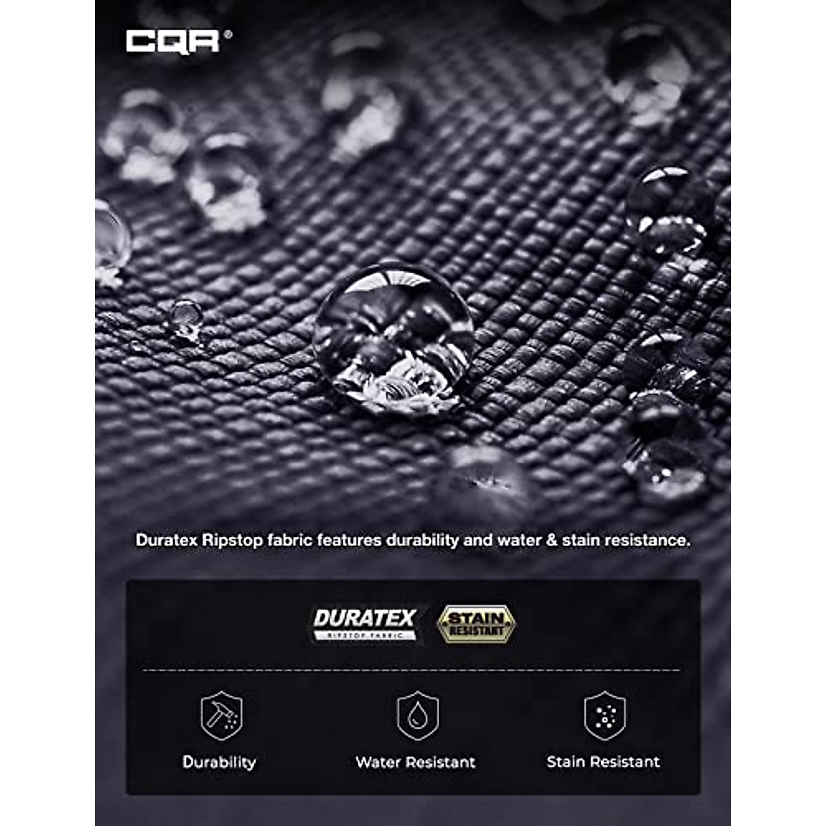 CQR Men's Tactical Pants, Water Resistant Ripstop Cargo Pants, Lightweight EDC Work Hiking Pants, Outdoor Apparel, Duratex Police Navy, 28W x 30L