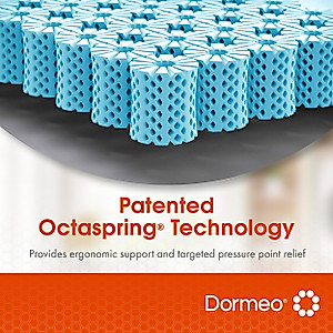 Dormeo Full Size Mattress Topper - OctaspringⓇ Technology Premium Mattress Topper, Relieving Pressure Points and Optimal Back Support - Cooling Mattress Topper with Extra Anti-Slip Bottom, 3 inch