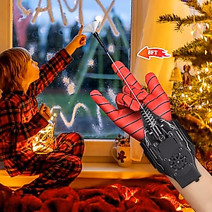 QHJIU Spider Web Shooter, Real Web Slinger That Actually Shoots for Kids, Cool Toy Things for Superhero Fans