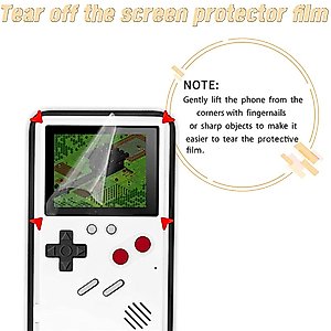 KJArrow Handheld Game Console Case for iPhone 12, Retro Gameboy Case for iPhone 12, Video Gaming Case with Color Display and 36 Small Games, Playable Game Case for iPhone 12 Black