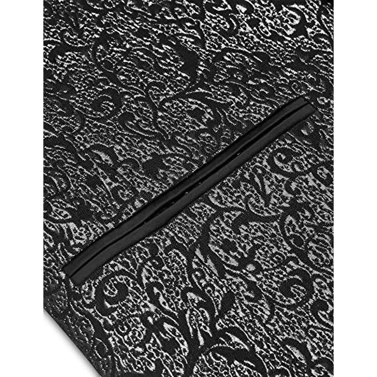 COOFANDY Mens Floral Tuxedo Jacket Dinner Jackets Blazers Paisley Shawl Lapel Formal Suit Jacket Slim Fit for Christmas Prom Party Silver