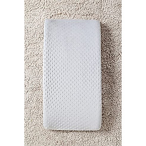 Blackleaf Baby Plush Minky Dot Changing Pad Covers, Minky Diaper Changing Table Pad Sheet Covers for Newborns Infants Baby Boys Girls (Glacier Gray)