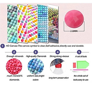UDERUI Devil Angel Diamond Painting Kits for Adults, Large Diamond Painting Accessories Full Kit, DIY 5D Round Diamond Art Paint by Number, Diamond Dots Gem Art Crafts for Home Decor Gifts 28x56inch