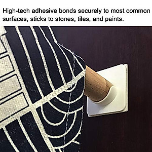 Pilarmuture 2pcs Adhesive Shower Curtain Rod Holder, U Shape Closet Rod Bracket for Wall Stick on Drill Free Shower Rod Holder, Not Include Shower Curtain Rod(White)