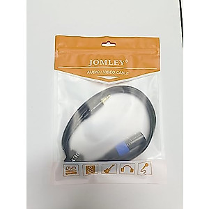 JOMLEY 3.5mm to XLR Cable, XLR to 3.5mm Unbalanced Aux Micphone Cbale, 1/8 inch Mini Jack Stereo to XLR Male Cord Adapter for Cell Phone, Laptop, Speaker, Mixer - 3.3ft