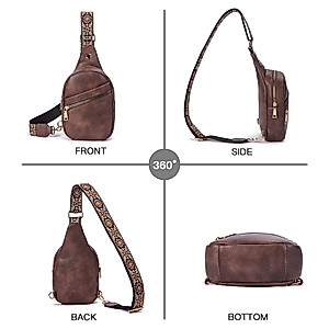 Telena Sling Bag for Women Crossbody Fanny Packs for Women Fashion Waist Bag with Adjustable Strap