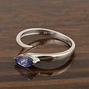 Stackable Marquise 0.70 Ctw Multi Choice Gemstone Women Engagement Ring, Adjustable Marquise Stone Rings, Birthstone Ring Tanzanite, 8