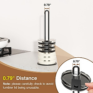 giffgiss Tumbler Lid Organizer 2 Pack(0.79" Width): Holding Up to 11 lids - Metal Holder with 10 Inches of Vertical Space for Kitchen Cabinet Countertop Storage - for Yeti/Stanley/Simple Modern Cups