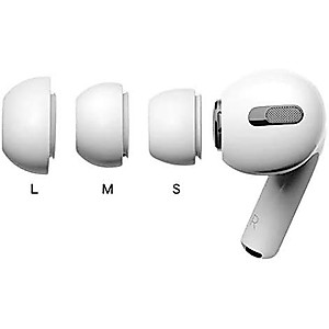 ALXCD Ear Tips Compatible with AirPods Pro & 2nd Gen Earbuds, Small/ Medium/ Large 3 Pairs Silicone Earbud Tips Ear Gel, Fit for AirPods Pro, White S/M/L