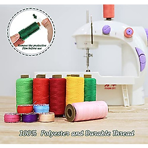 ilauke 95Pcs Bobbins Sewing Thread Kits, 400 Yards per Sewing Thread Polyester Spools with Case 45 Colors Sewing Supplies, Prewound Bobbin for Brother Singer Janome Hand & Machine Sewing