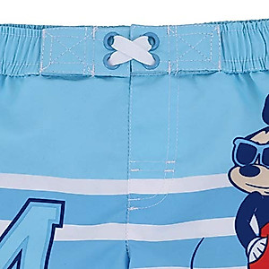 Disney Mickey Mouse Baby Boys Swim Trunks Bathing Suit Blue 12 Months