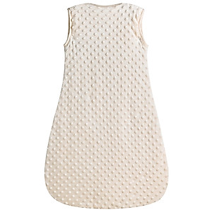 BABYINABAG Very Warm 2.5 Tog Quilted Winter Model Baby Sleep Bag or Sack, Plush Minky Dot for Infants and Toddlers (Medium (10-24 mos))