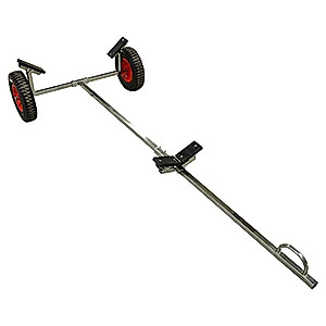 BRIS Stainless Steel Boat Launching Wheels Hand Dolly for Small Inflatable Boat Trailer