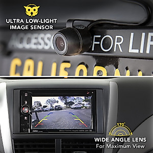 Scosche TFCAM Universal 170° Degree Wide Angle License Plate Mounted Backup Camera