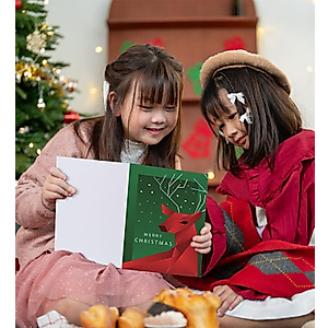 HSHFAMIIY Christmas Cards, Stocking Stuffers for Adults, 24 Pcs Christmas Cards with Envelopes & Stickers,4 x 6 Inch,Blank Holiday Greeting Card Set,Christmas Gift Baskets,Christmas Gift Bags