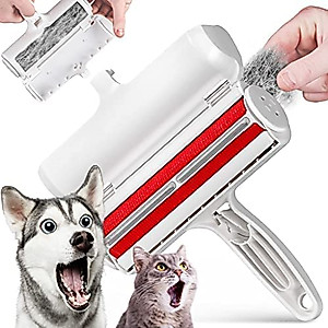 PETGAM - Pet Hair Remover, pet Hair Roller, cat and Dog Hair Remover for Sofa, Furniture, Carpet, car seat, Reusable pet Hair Roller with self-Cleaning Base, Improved Animal Skin Removal Tool